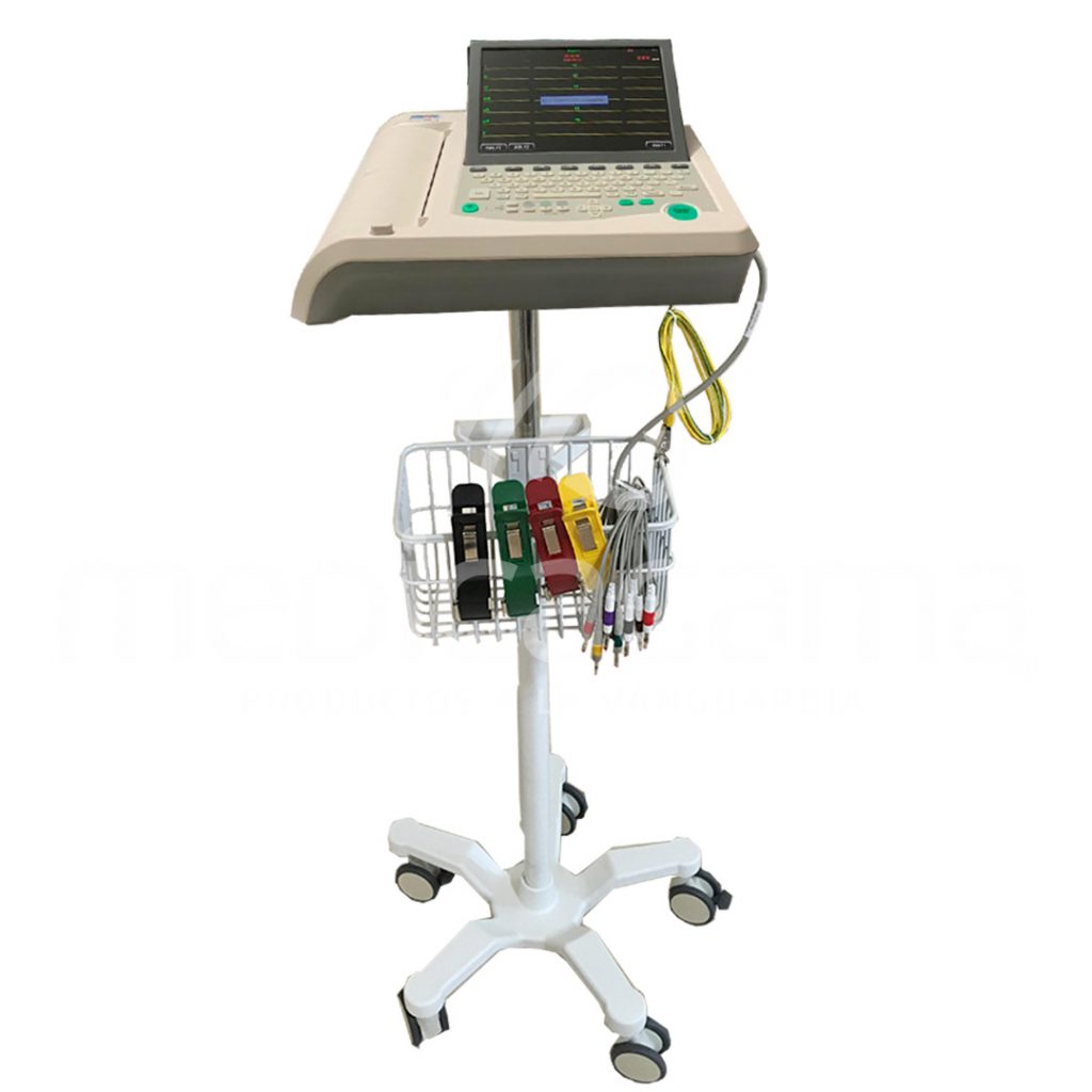Electrocardiógrafo de 12 Canales y 12 Derivaciones + Carro Transportador - MedicaGama